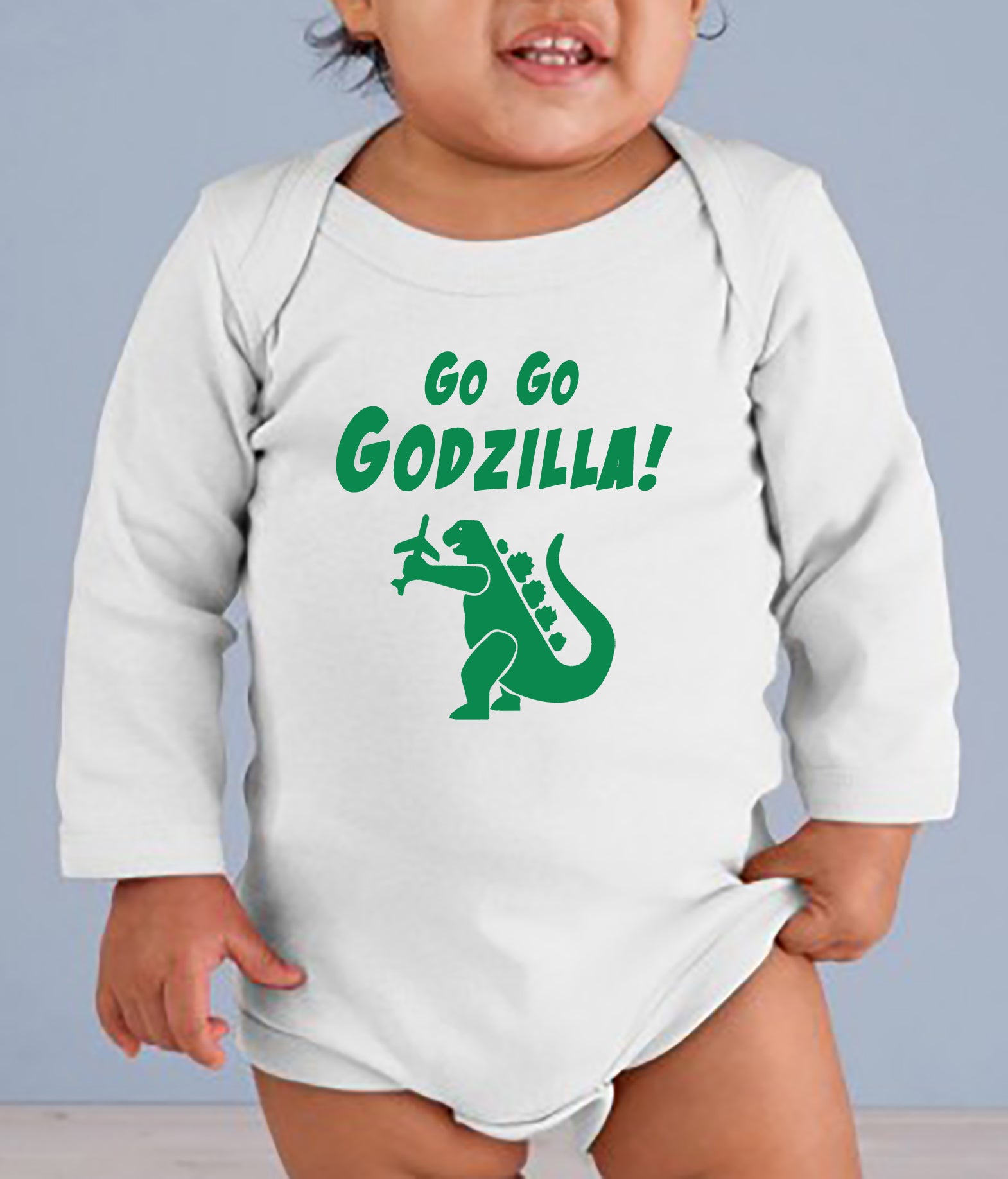 Go Go Godzilla Baby Bodysuit inspired by Blue Oyster Cult and the Mons ...